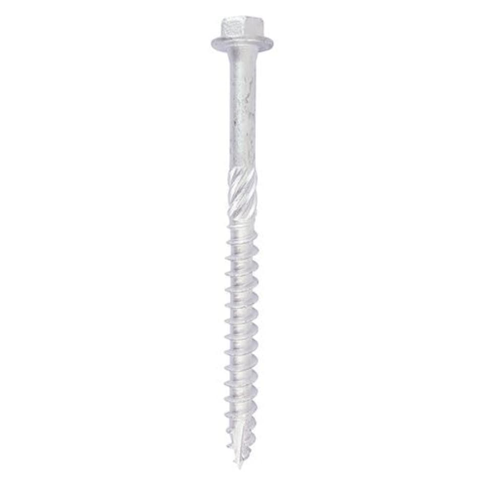 Timco - Heavy Duty Timber Screws - Hex - Exterior - Silver (Size 8.0 x ...