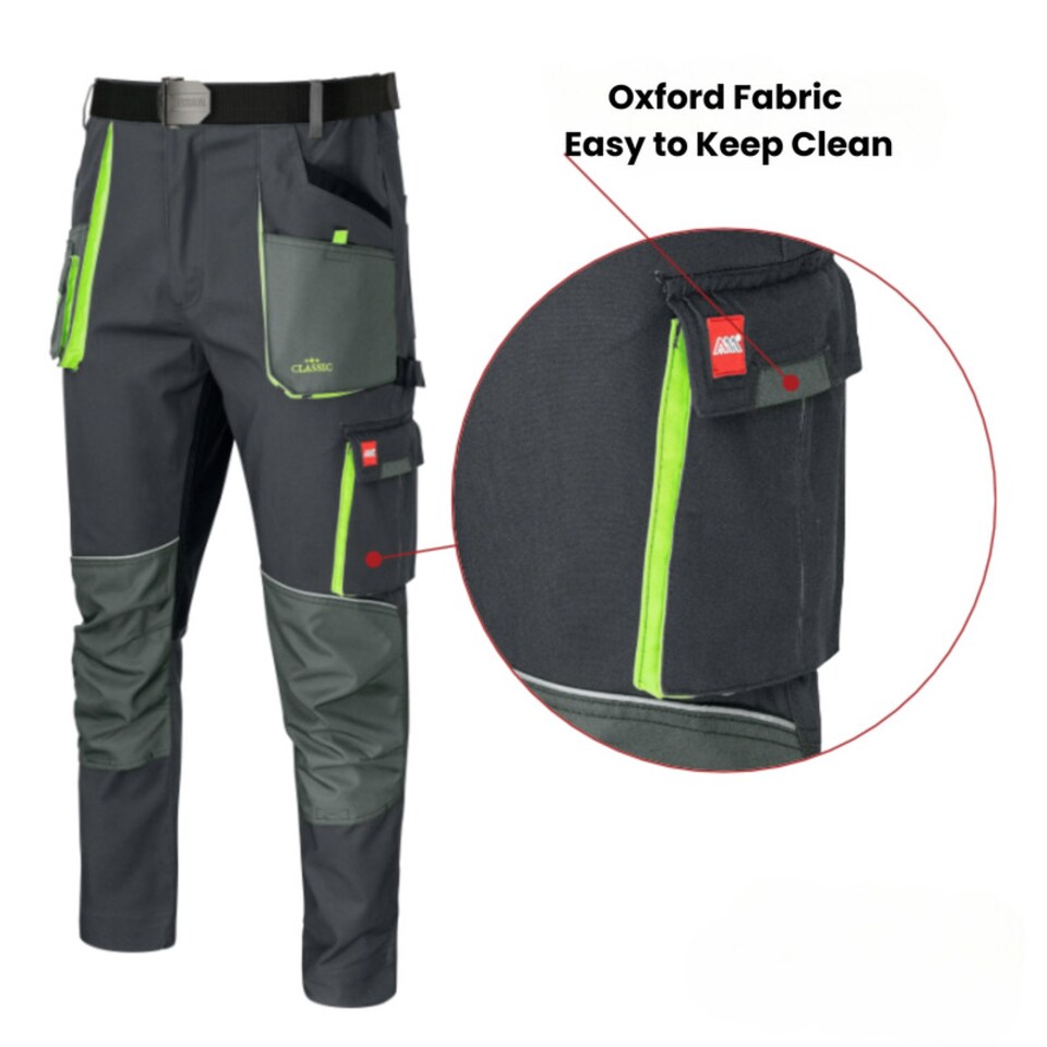 UK34 Artmas Stretch Slim Mens Work Trousers with Durable Stretch Fabric ...