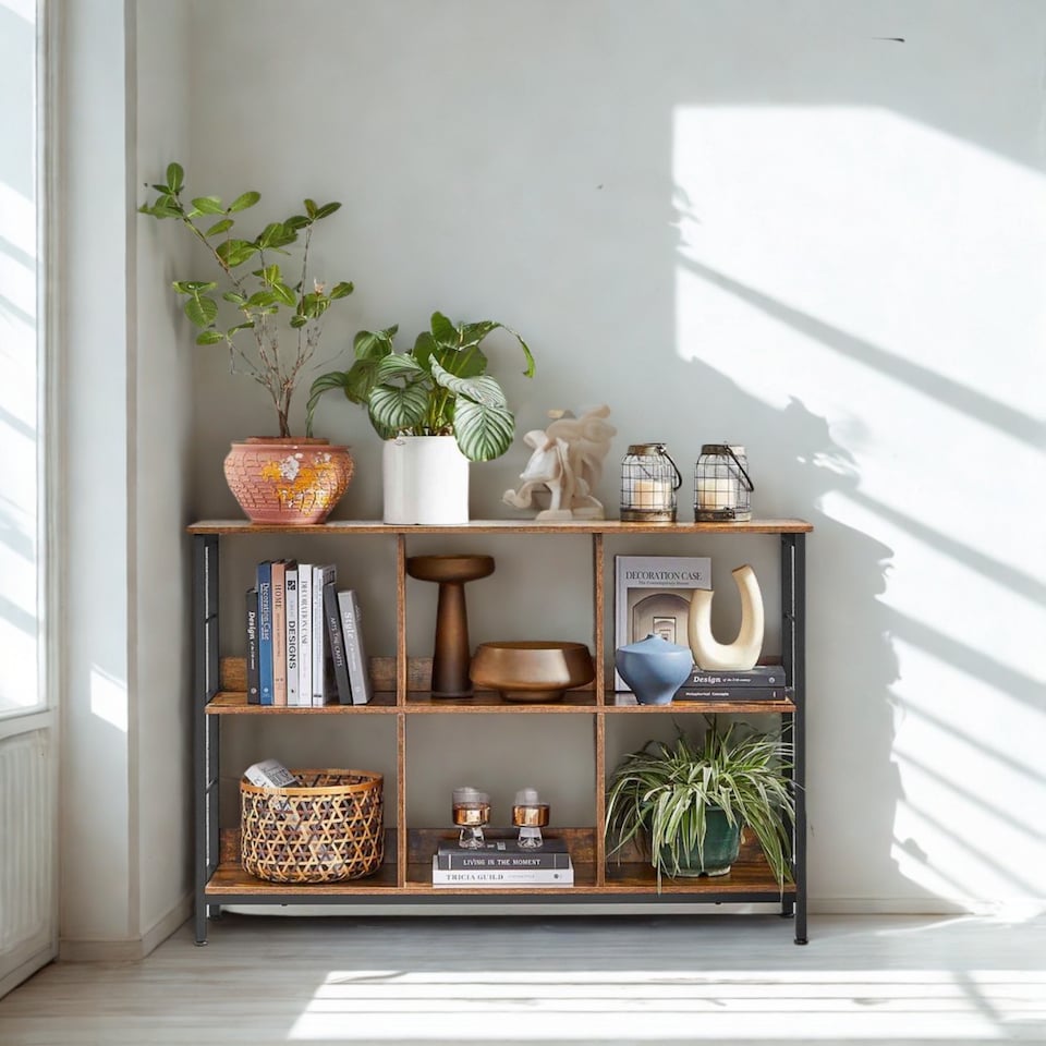 Industrial 3 Tier Bookcase Storage Shelves Unit - Tesco Groceries