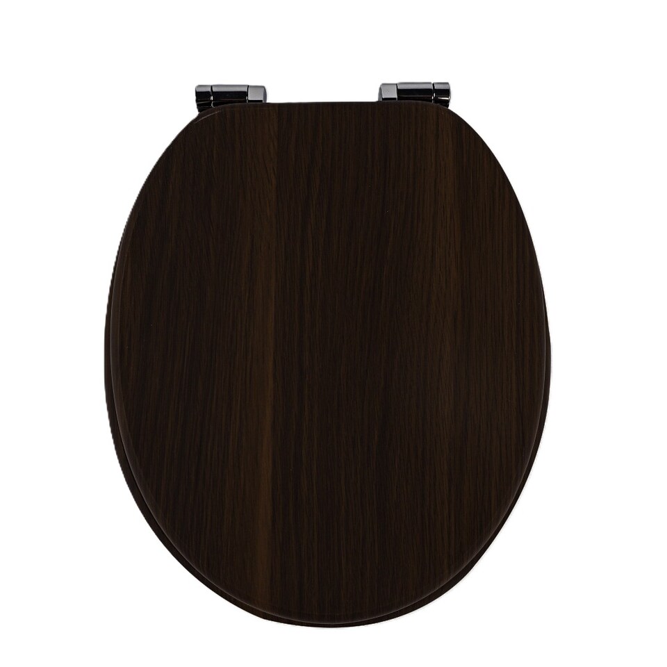 RTS Dark Walnut - Wenge MDF Soft Close Toilet Seat - Tesco Groceries