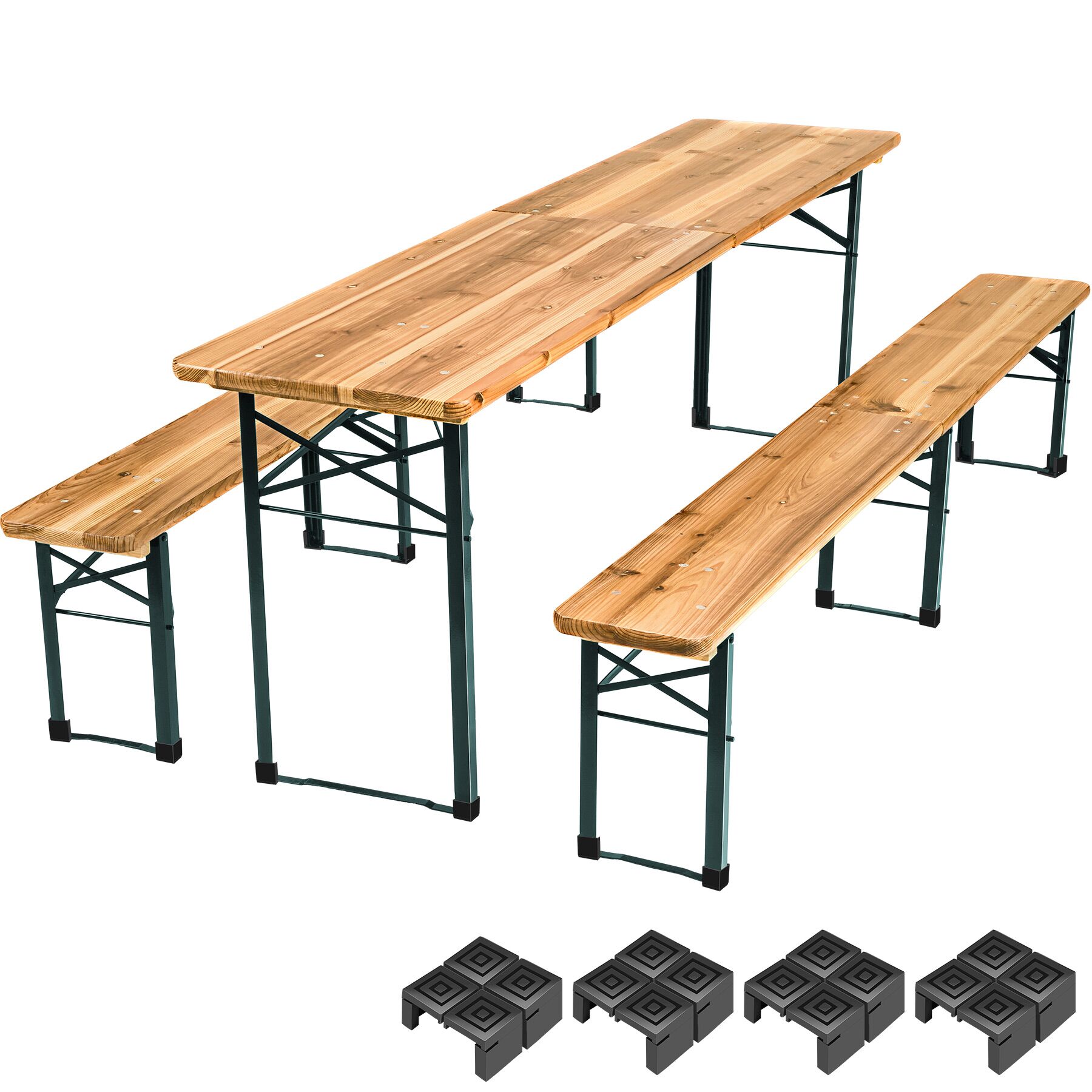 Dining Table and Bench Set Ralf - 2 benches, foldable, durable, stable ...