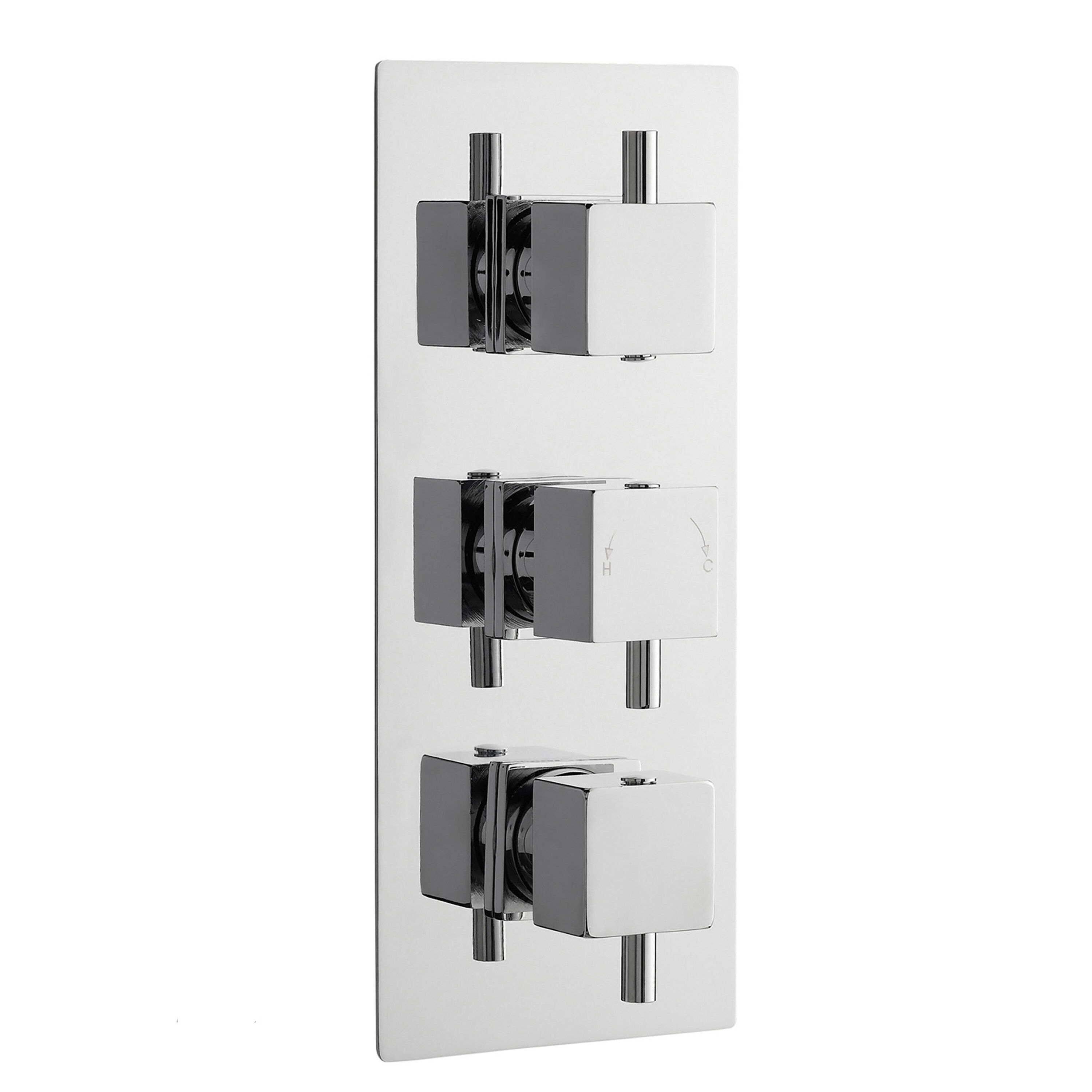 Balterley Contemporary Square Concealed Triple Thermostatic Shower ...