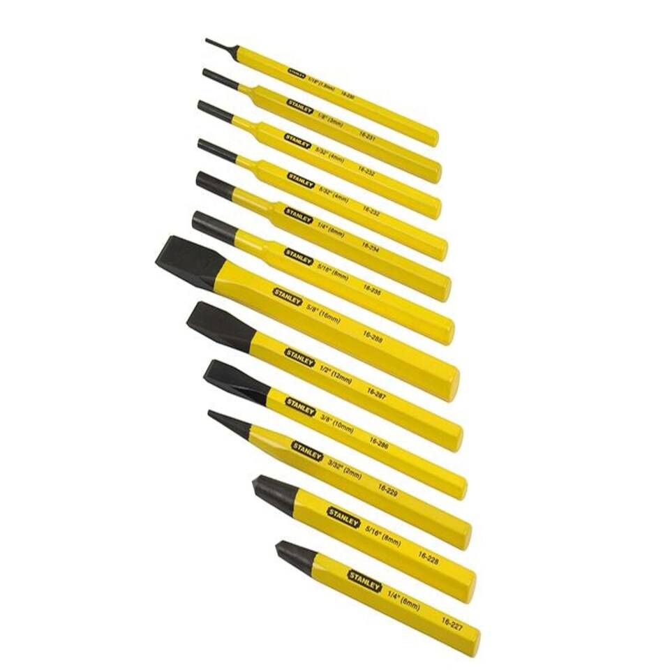 Stanley Tools Punch & Chisel Set 12 Piece - Tesco Groceries