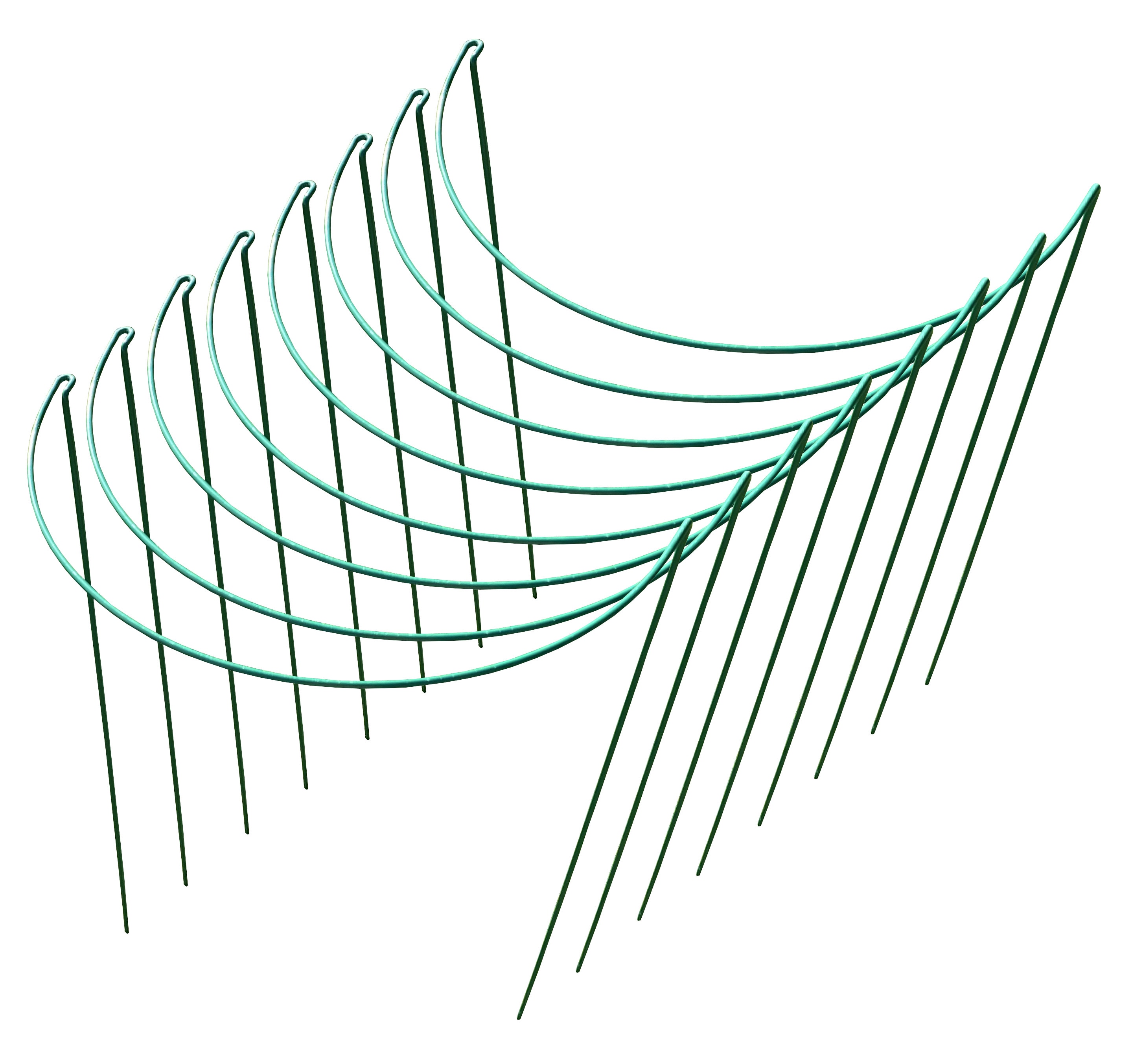 Garden Plant Support Connecting Interlocking Metal Hoops (45cm x 60cm ...