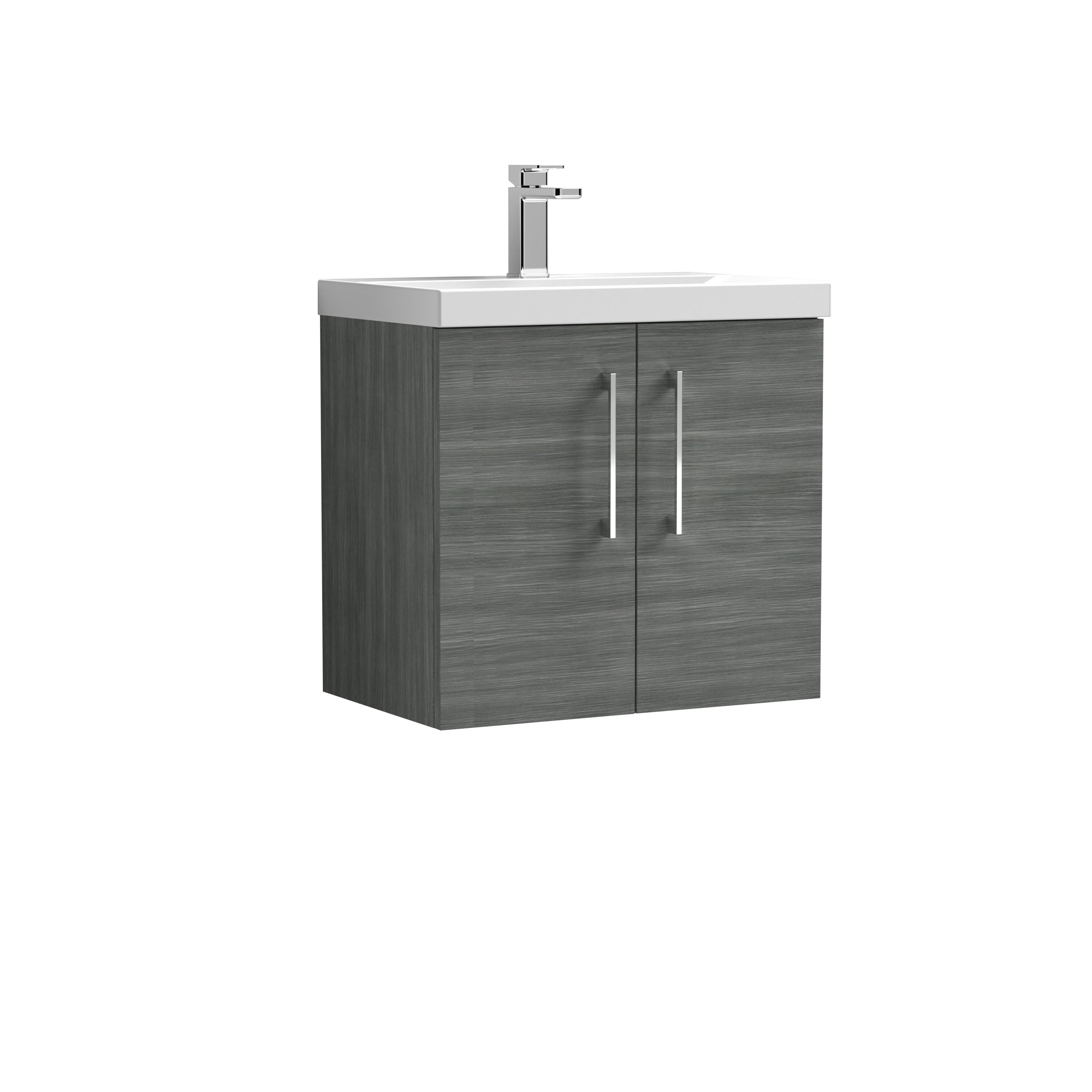 Balterley Contemporary Bathroom Wall Hung 2 Soft-Close Door Vanity Unit ...