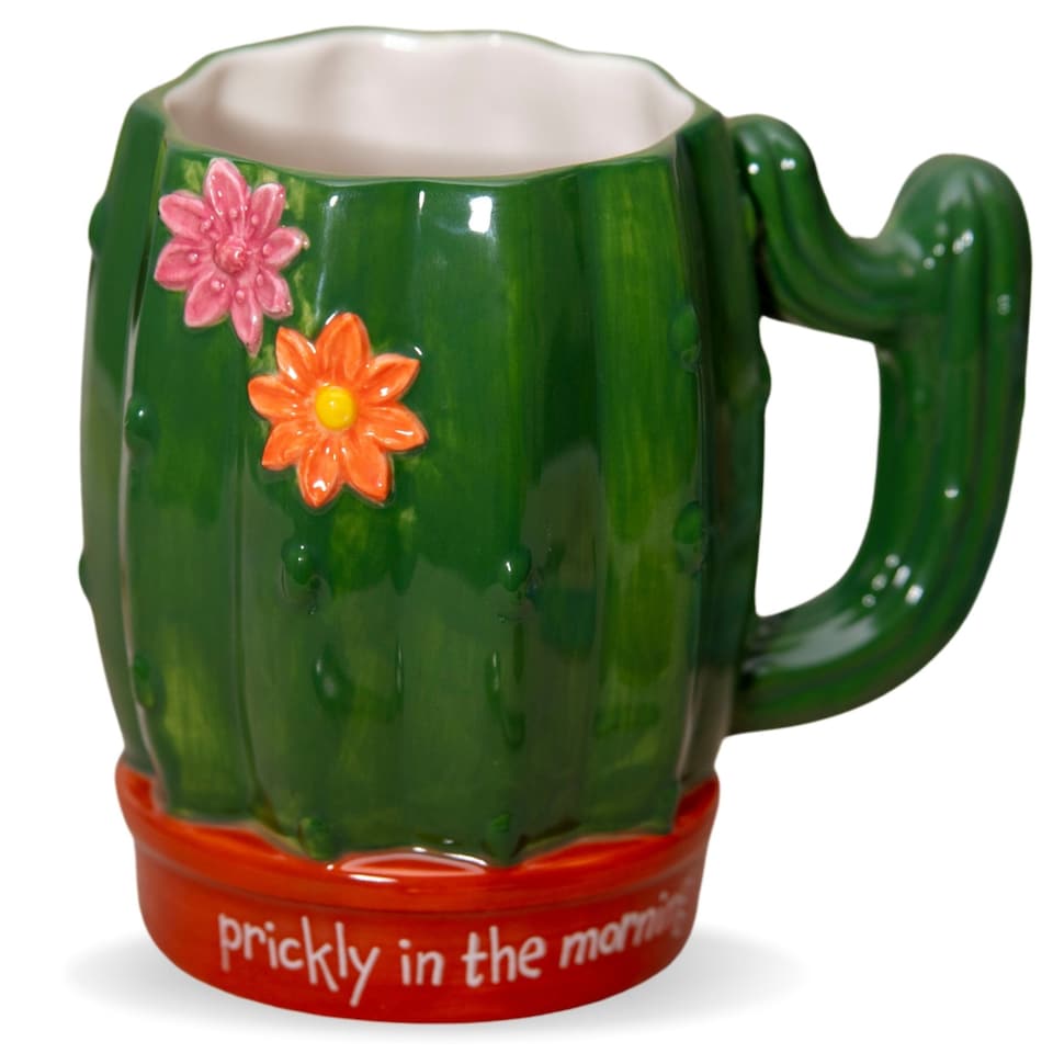 Prickly in the Morning Cactus Mug 18oz - Plant Lovers Gift - Tesco ...