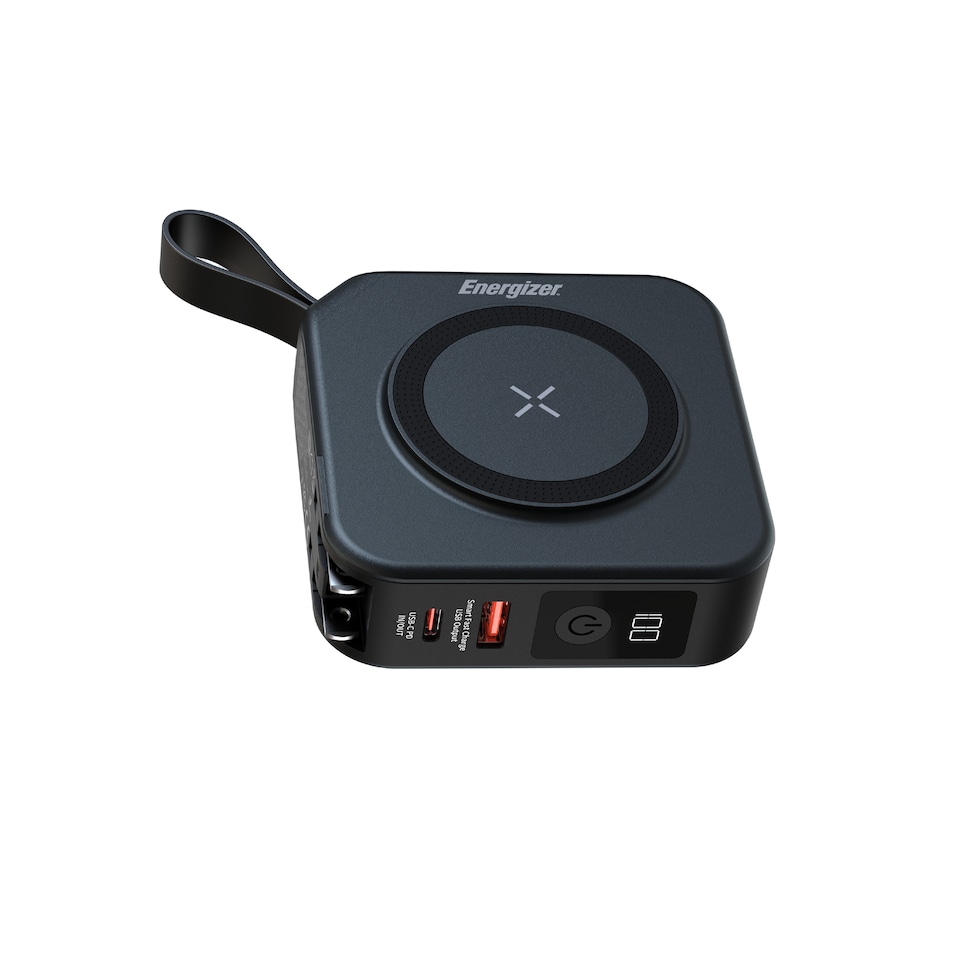 Energizer 10mAh Magnetic QI Wireless Power Bank + AC Black - Tesco ...