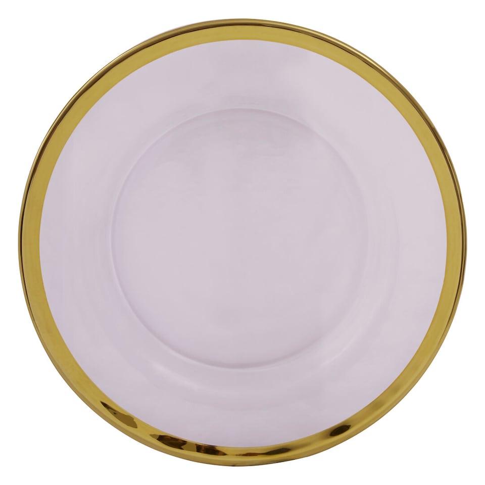 Ida Textured Glass Side Plate With Gold Rim - Tesco Groceries