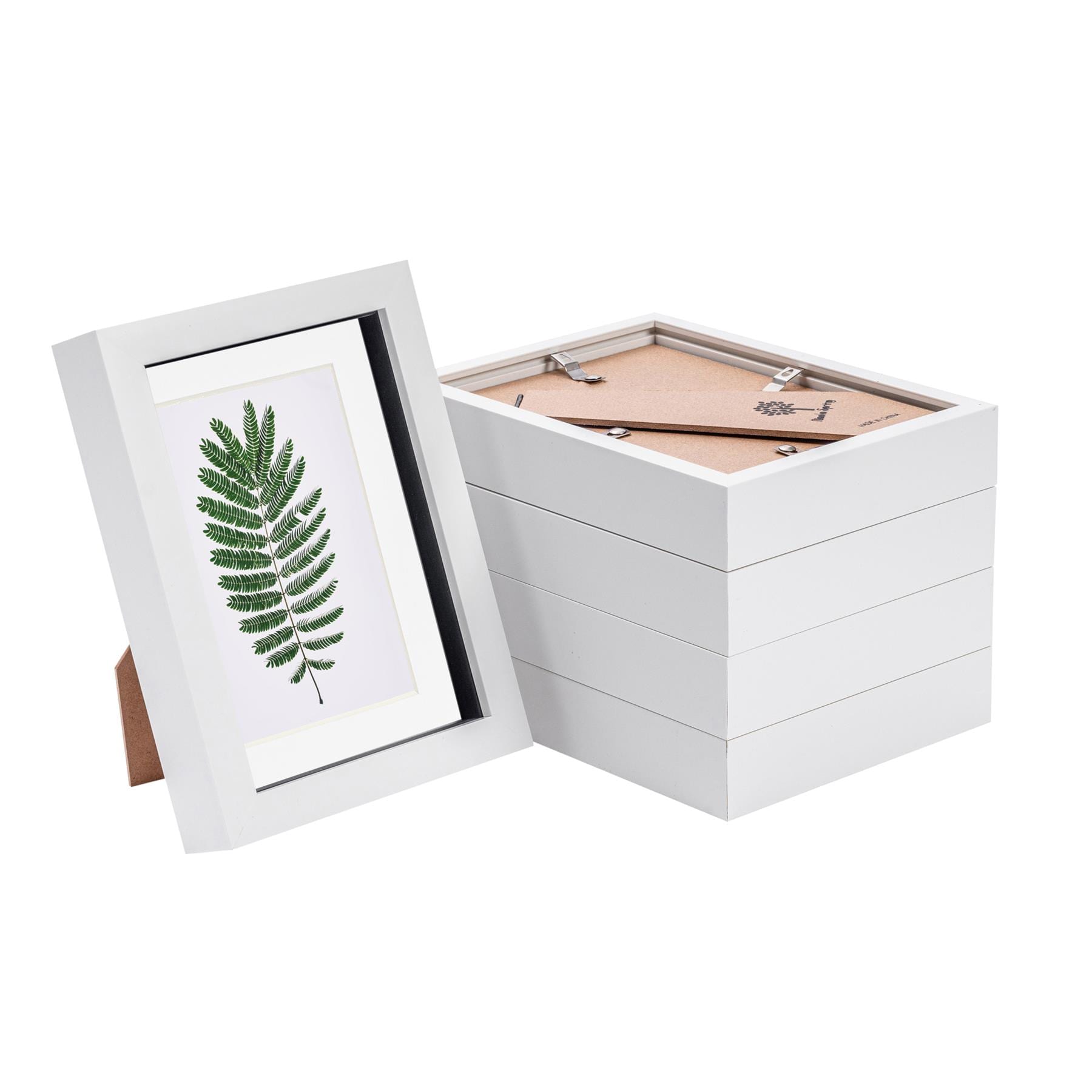Nicola Spring 5 x 7" Photo Frames - White/White Mount - 3D Picture ...