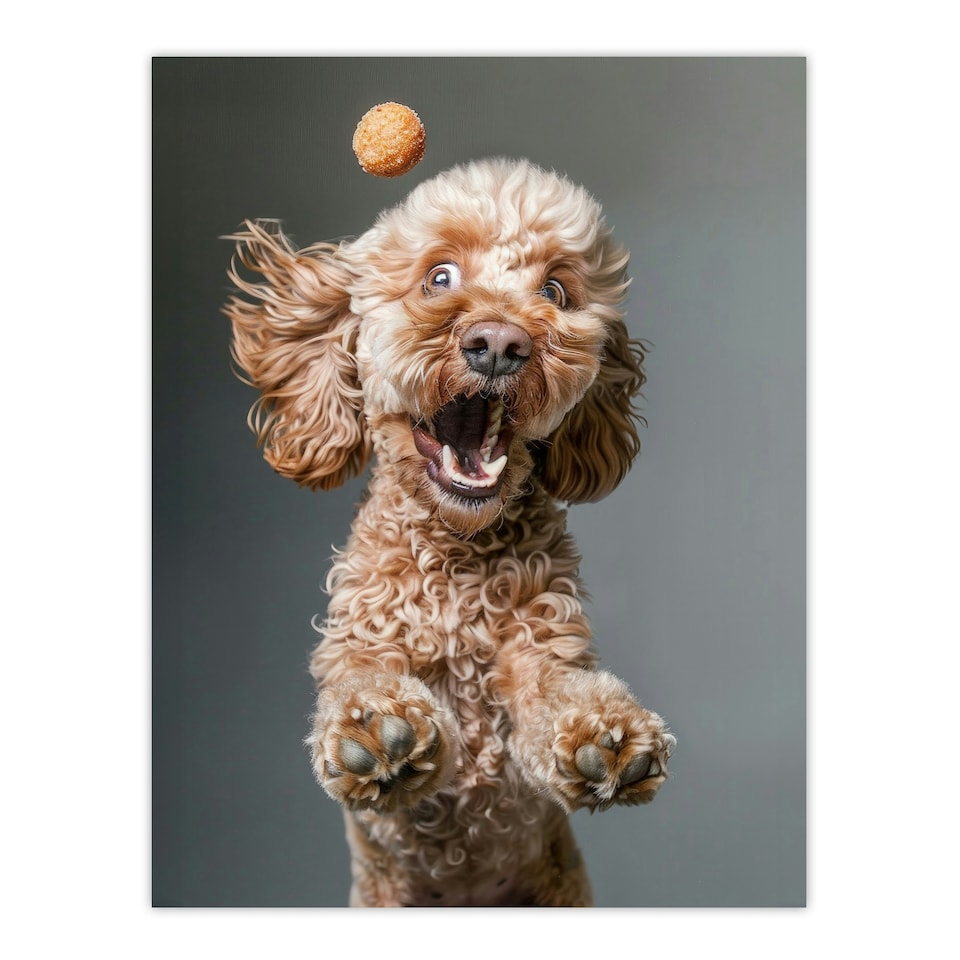 Funny Cockapoo Dog Lover Gift Treat Catch Photo Fun Black Framed Wall ...
