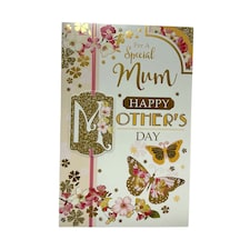 For A Special Mum 8 Pages Insert Luxury Gold Mother's Day Card - Tesco ...
