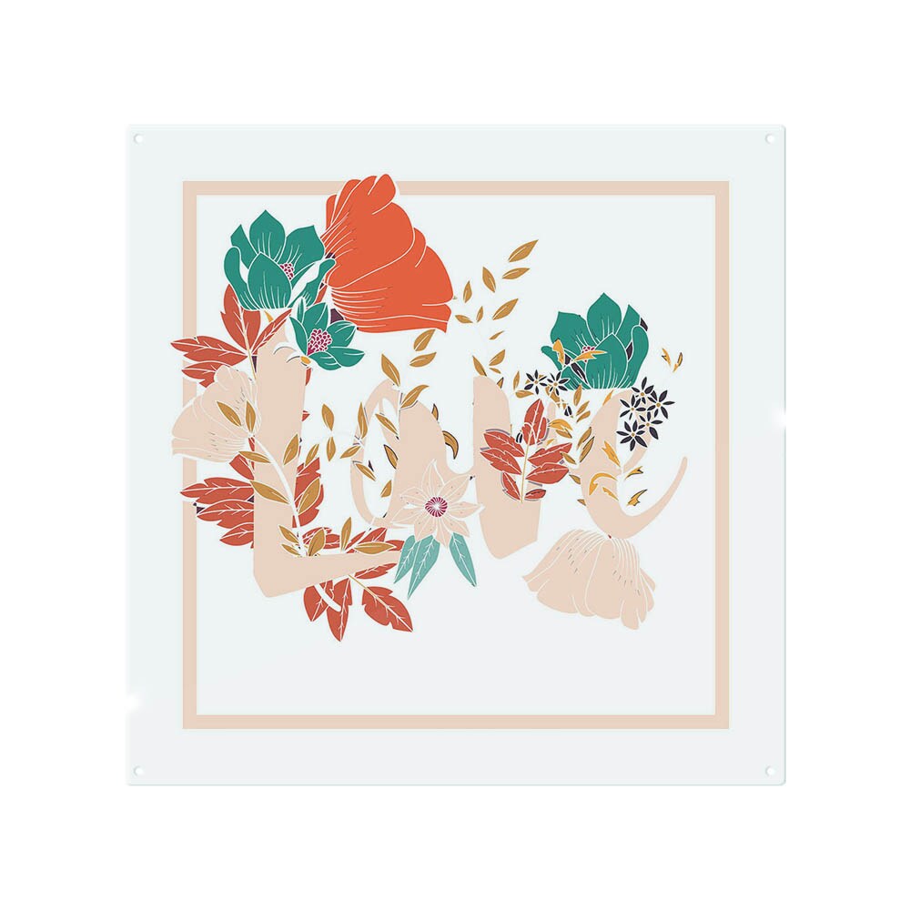 Love & Flowers Splash Back | White - Tesco Groceries