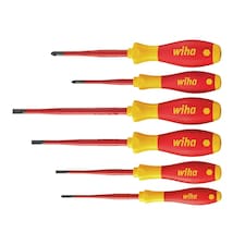 Wiha Softfinish Electric Slimfix Sl/pz Screwdriver Set, 6 Piece - Multi Colour - One Size ...