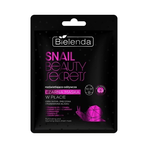 Bielenda Snail Beauty Secrets Illuminating & Nourishing Black Sheet ...