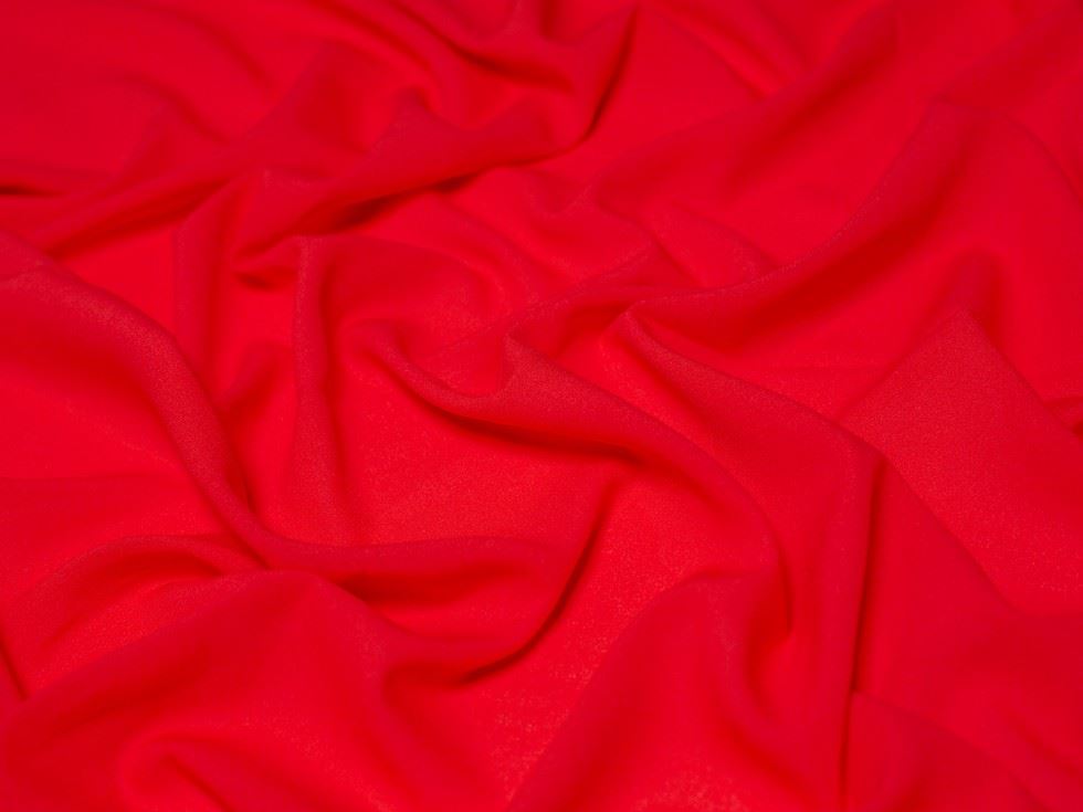 Minerva Core Range Red Single Georgette Fabric for Dressmaking, 145cm ...