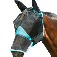 Weatherbeeta Comfitec Deluxe Fine Mesh Horse Fly Mask With Ears & Nose ...