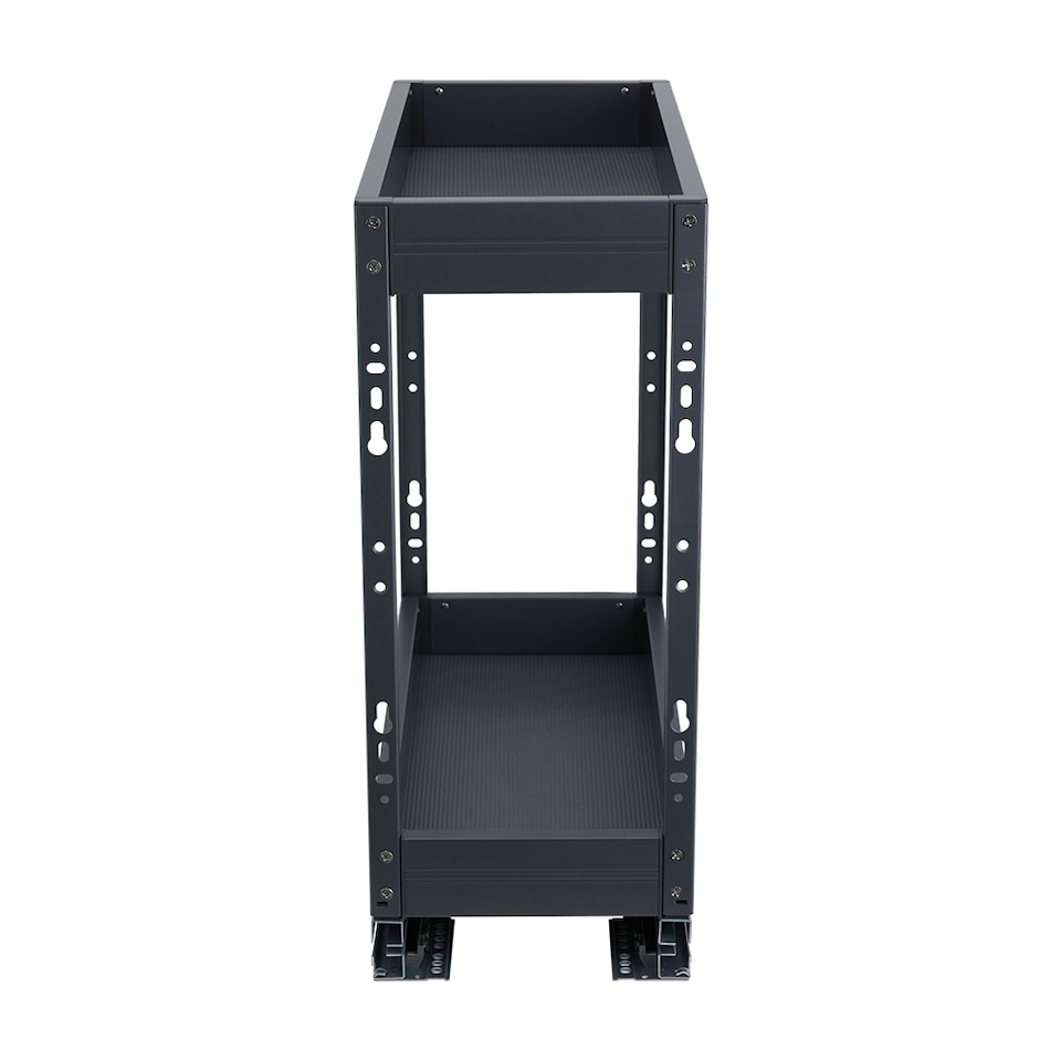 Living and Home 2-Tier Pull-Out Kitchen Cabinet Aluminum Shelf ...