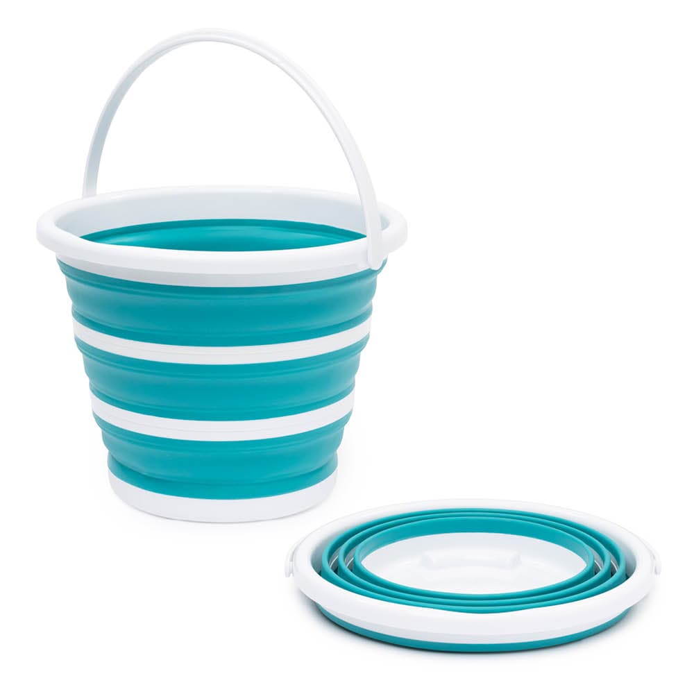 Collapsible Bucket - Turquoise - Tesco Groceries