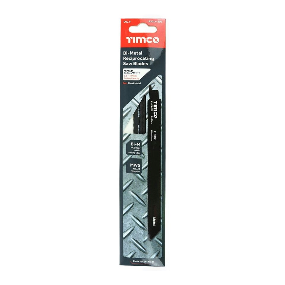 Timco - Reciprocating Saw Blades - Metal Cutting - Bi-Metal (Size ...