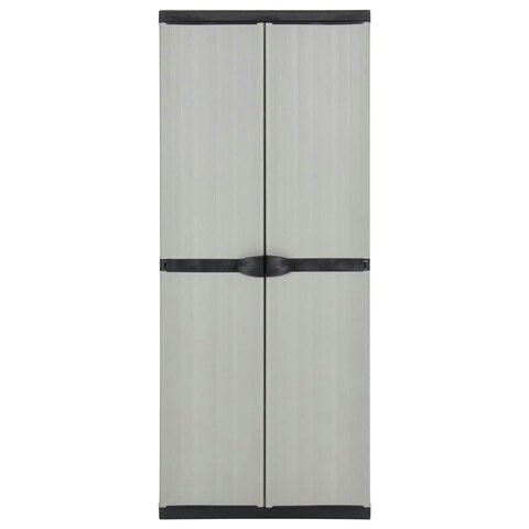 Garden Storage Cabinet with 3 Shelves Grey&Black 68x40x168 cm - Tesco ...