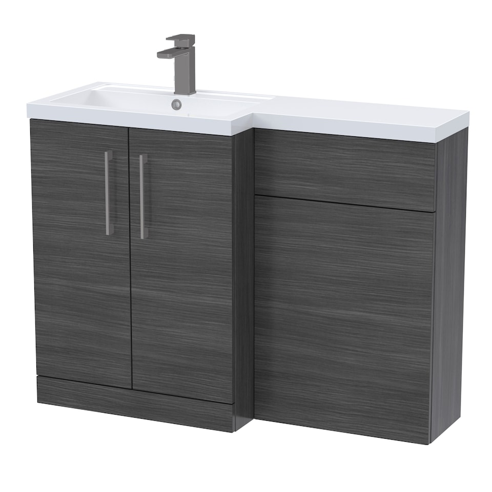 Balterley Left-Hand Bathroom Vanity and WC Unit Combination with Basin ...