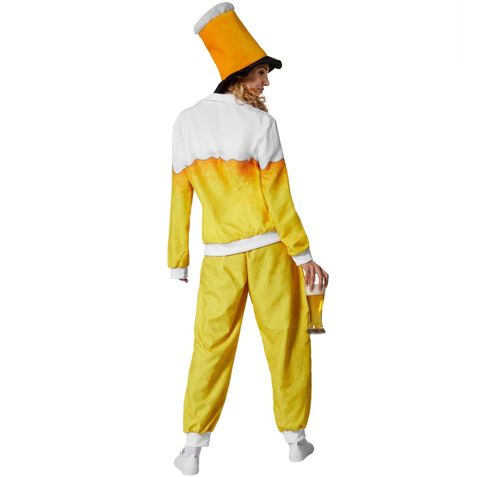 Womens costume beer tracksuit | Yellow | yellow/white | 1 - Tesco Groceries