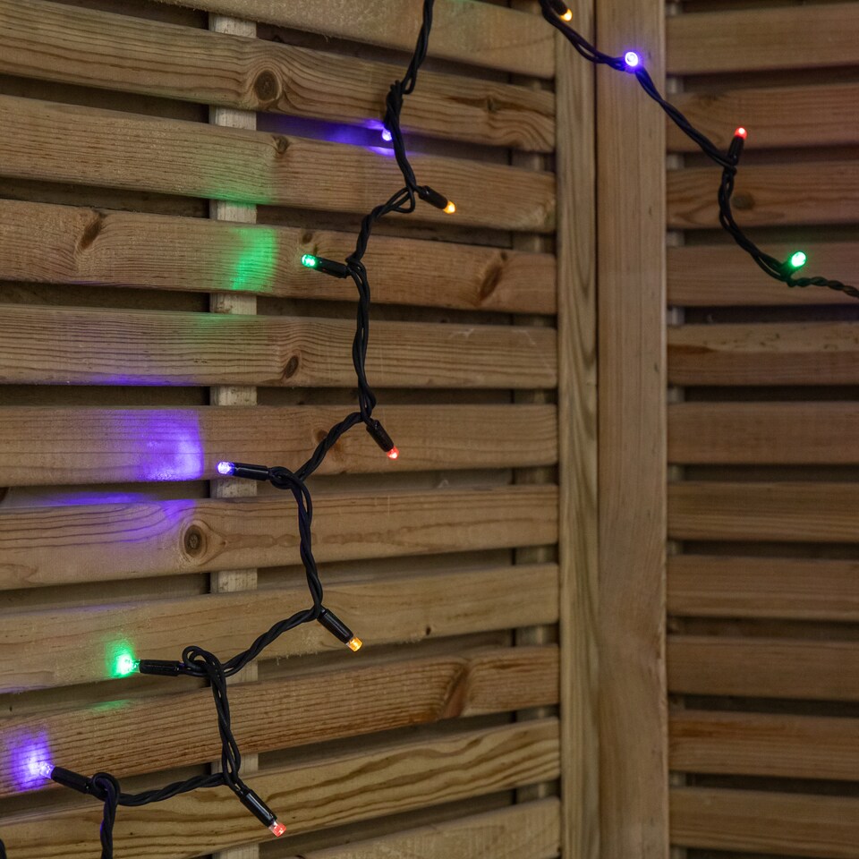 24m Set of 300 Connectable String Lights with Multi-Coloured LEDs ...