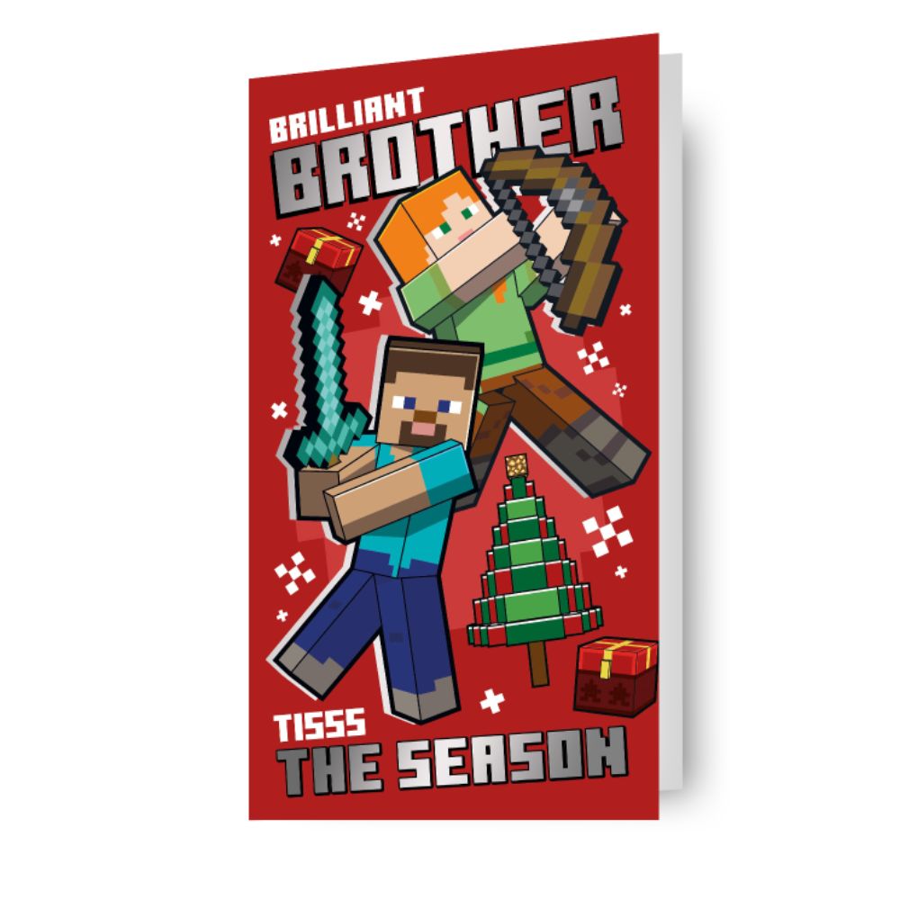 Minecraft Brother Christmas Card - Tesco Groceries