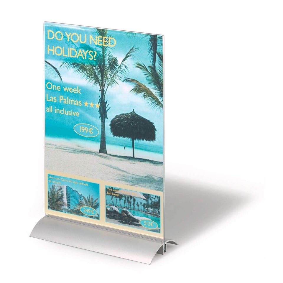 Durable Acrylic Aluminium Display Stand Table Menu & Sign Holder | A4 ...