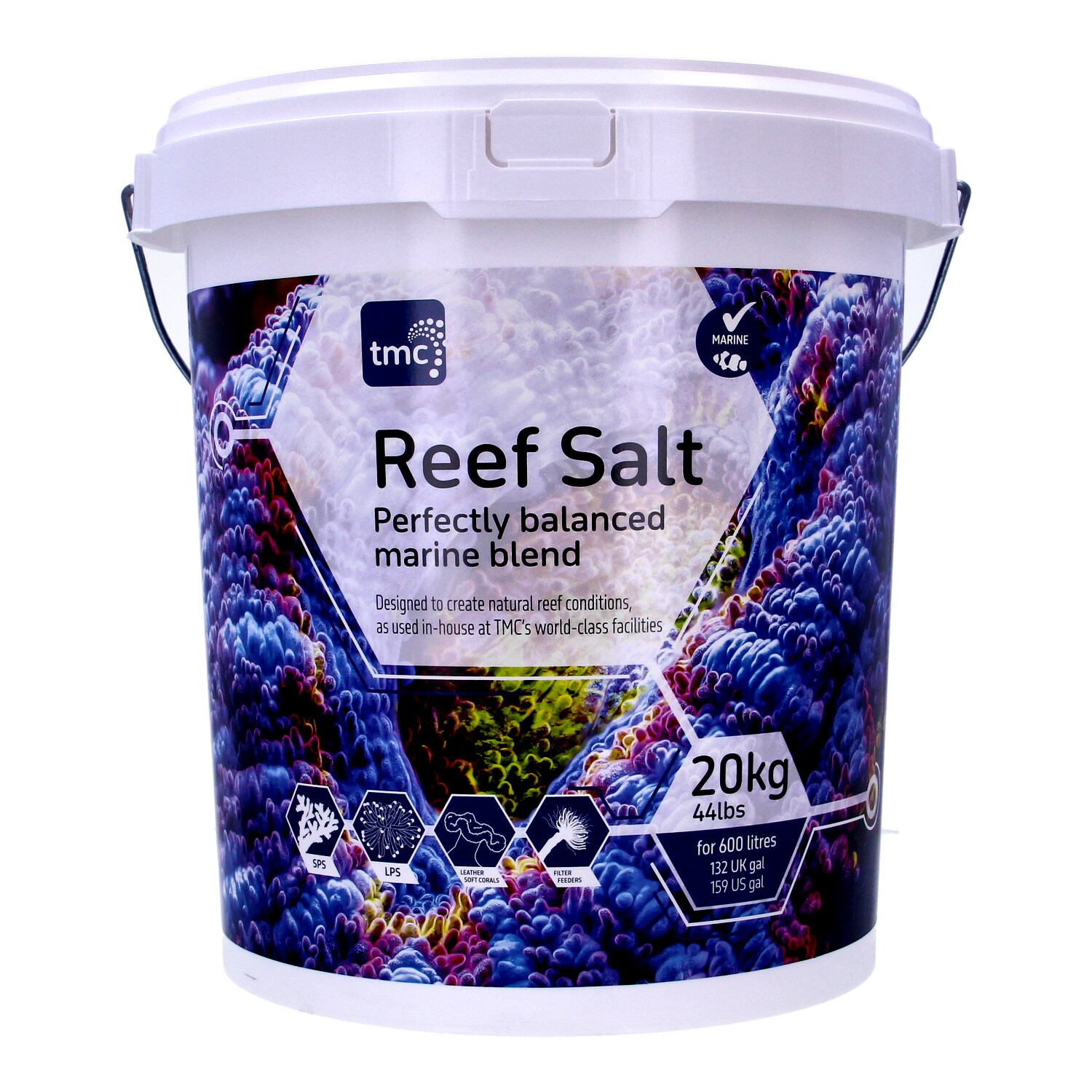 TMC Reef Salt 20kg - Suitable for 600L Aquariums | Blue - Tesco Groceries