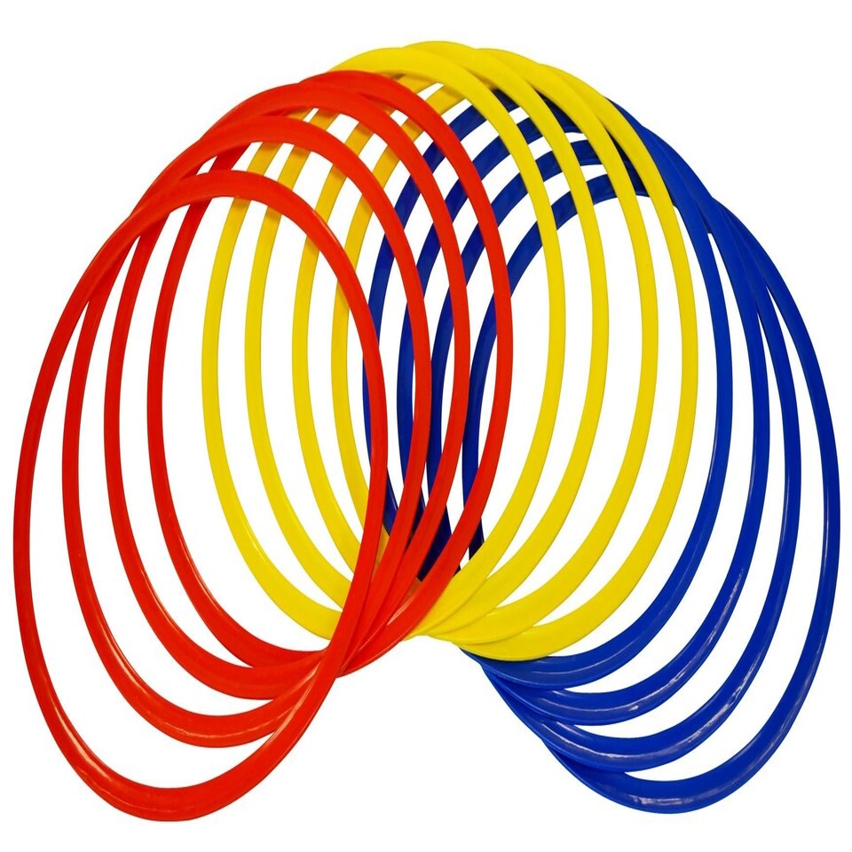 Precision Training Speed Agility Rings Hoops - Red/Yellow/Blue, 45 Cm ...