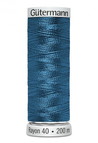 Gutermann No 40 Sulky Rayon Embroidery Thread Blue for Embroidery ...