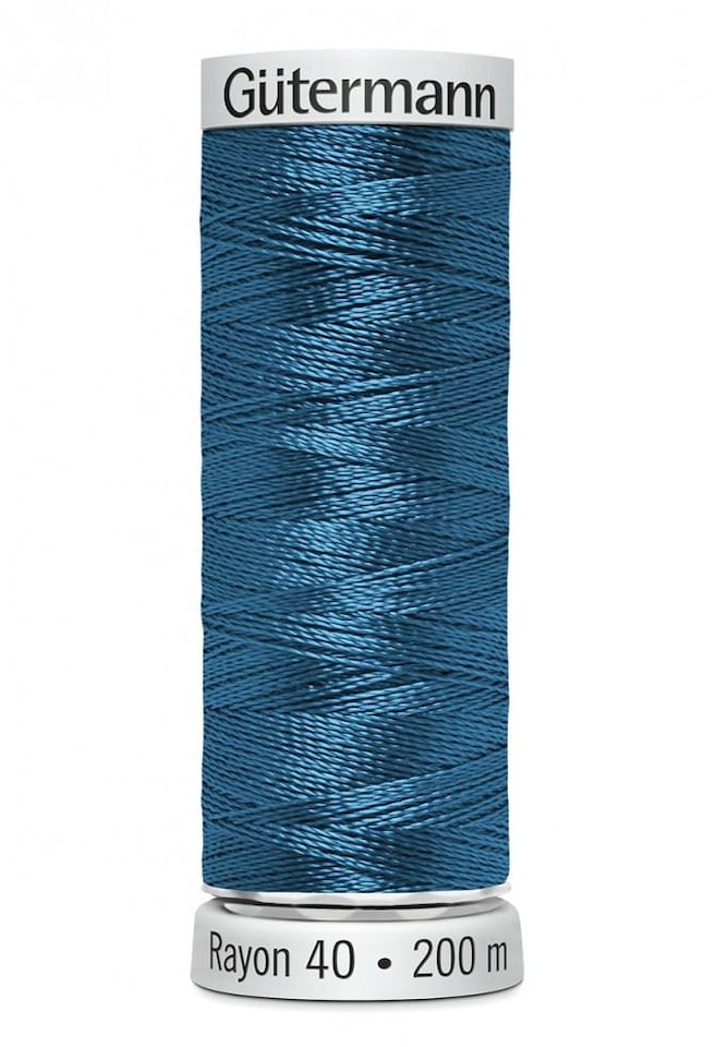 Gutermann No 40 Sulky Rayon Embroidery Thread Blue for Embroidery ...