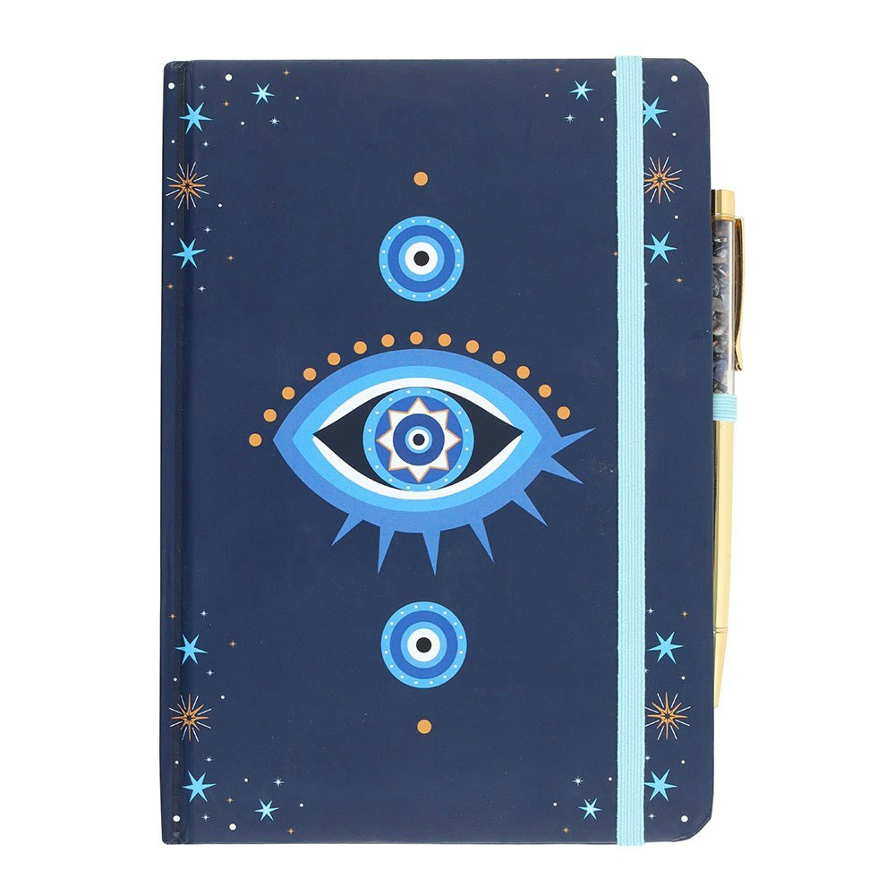 Something Different All Seeing Eye Crystal Chips A5 Notebook with Pen ...