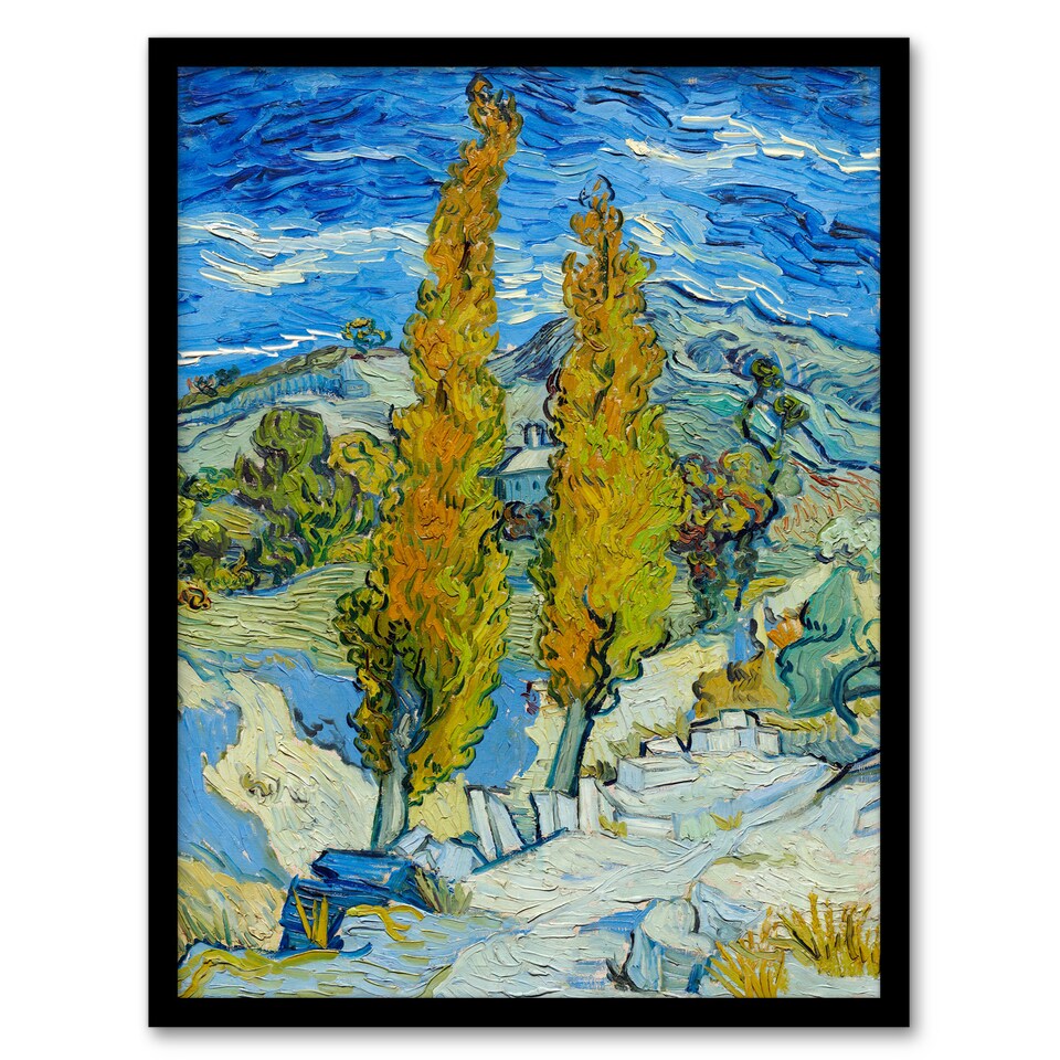 Vincent van Gogh Framed Wall Art Print The Poplars at Saint Remy Home ...
