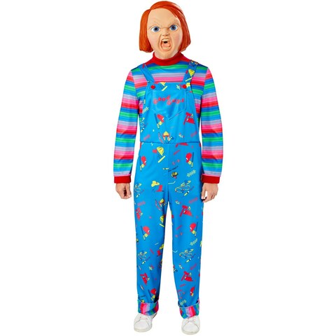 Chucky Unisex Adult Deluxe Costume - Blue/Multicoloured - L L - Tesco ...
