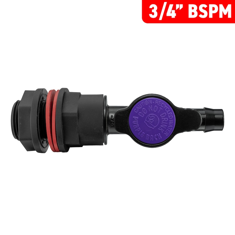 Irrigation Valve and 3/4" BSP Water Butt Connector Kit with 13mm Barb ...