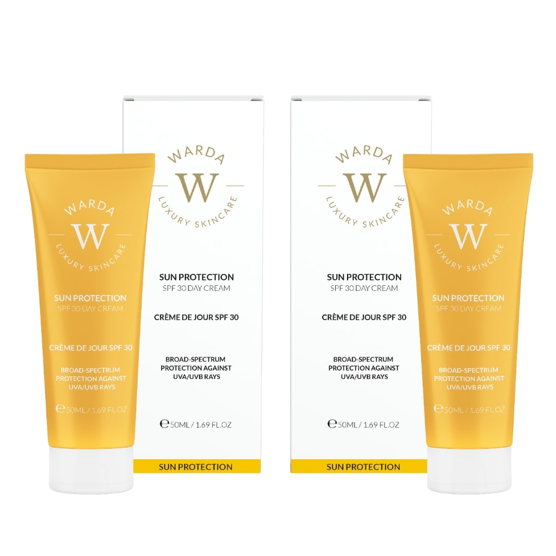 Warda Luxury Skincare 2 X Sun Protection SPF 30 Day Cream 50ml - Tesco ...