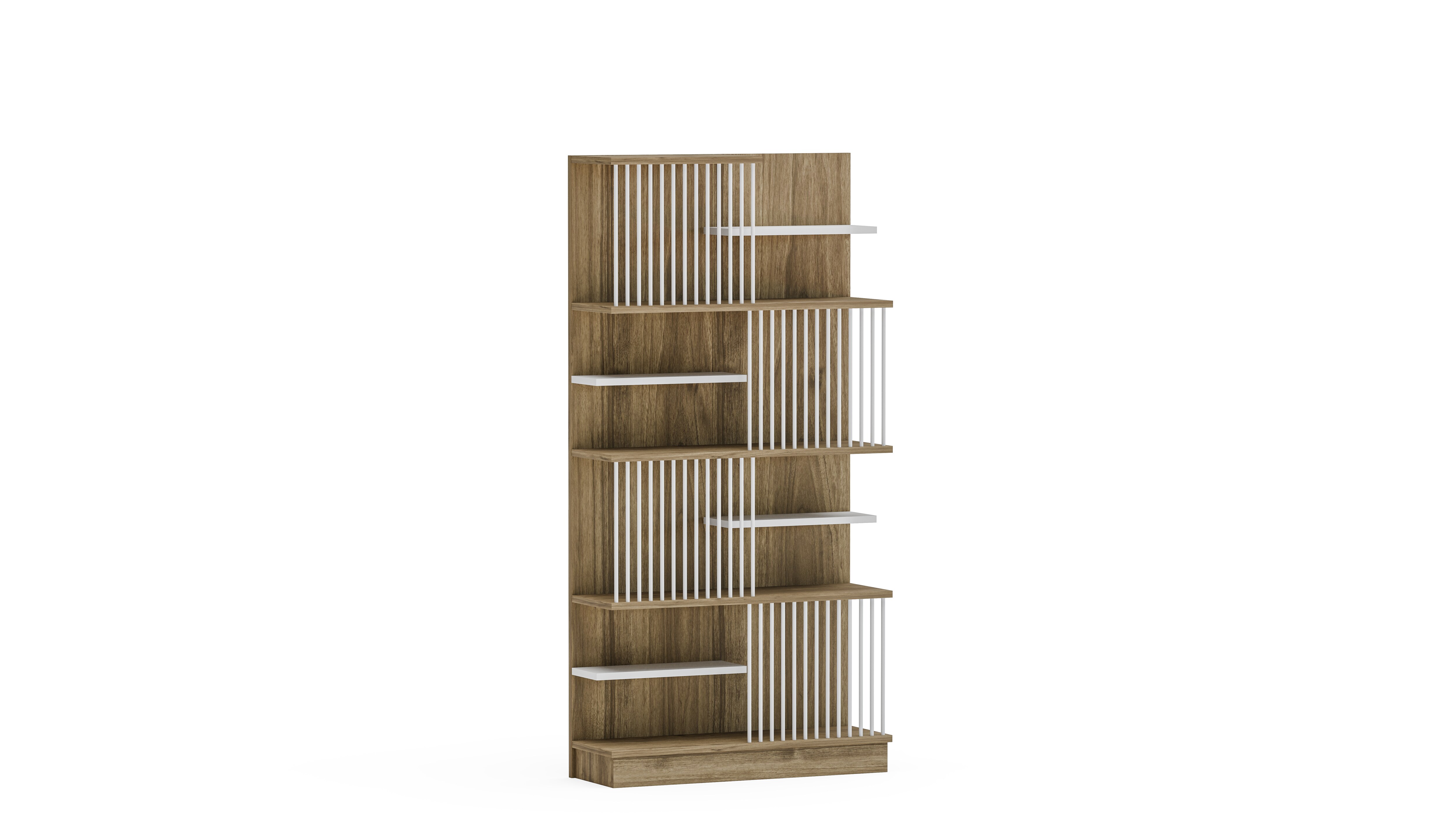 Decorotika Arya Bookcase Special Design - W 80 cm x H 160 cm x D 24.6 ...