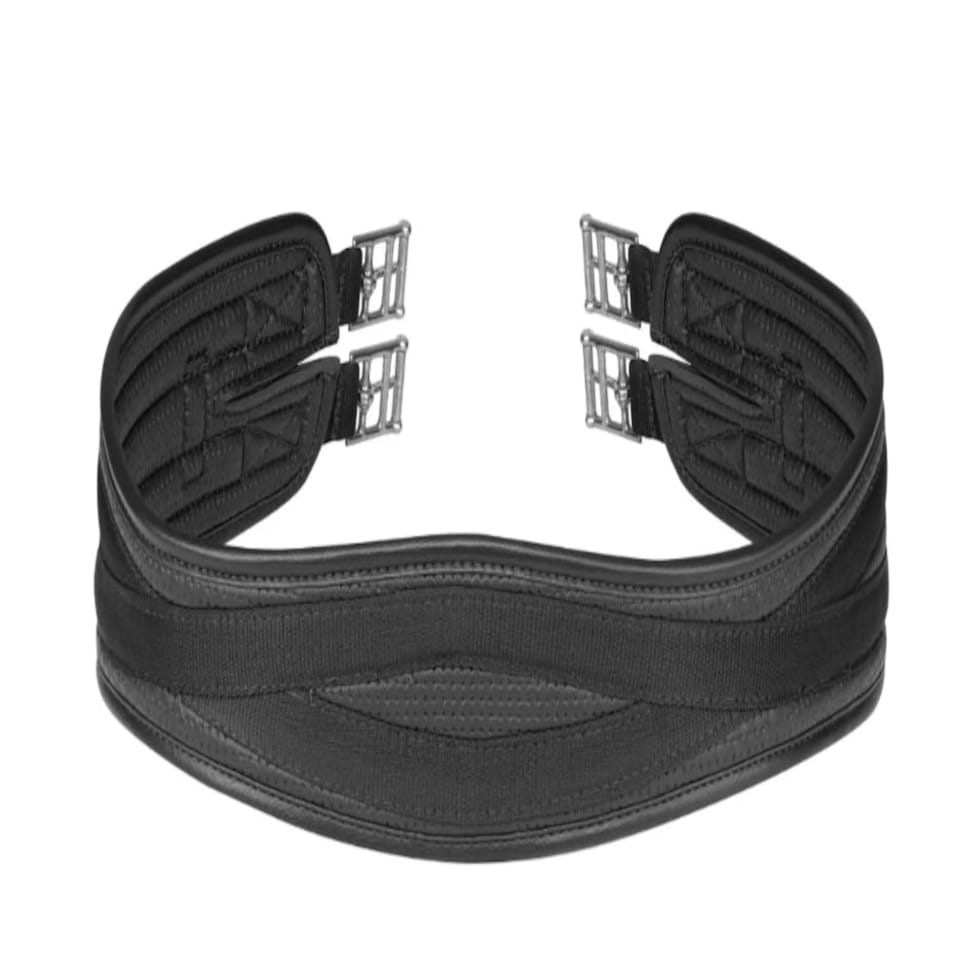 Shires Anti-Chafe Contour Girth | Black | Size: 30 Inch Colour: Black ...