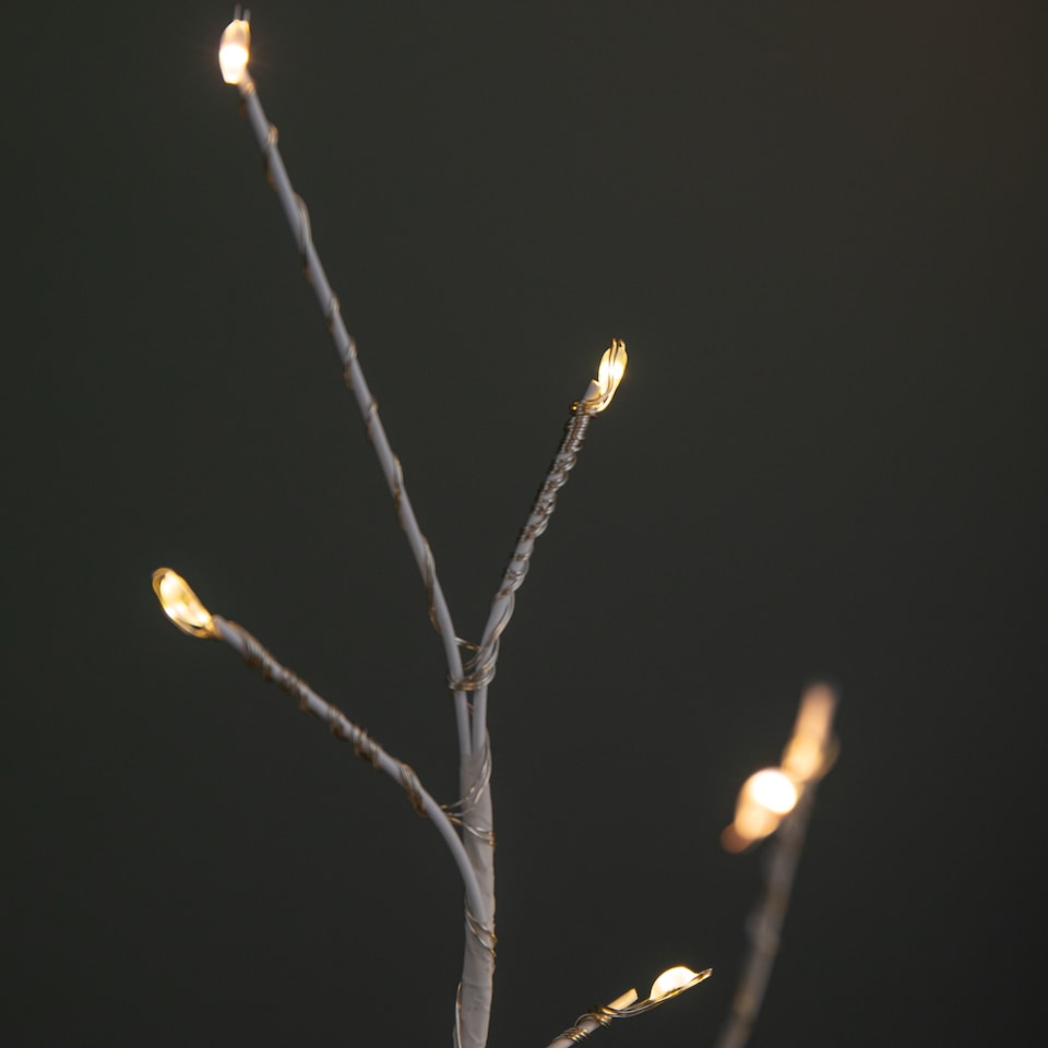 40cm Battery Operated Christmas Twig Tree with 32 Warm White & Multi ...