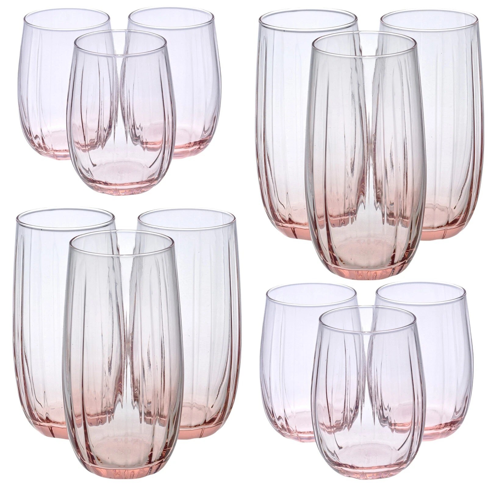 Linka Coloured Glasses Sets Glassware Cup Tall Short Cocktail Tumblers ...