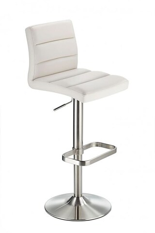 Swank Adjustable Bar Stool White | Silver - Tesco Groceries