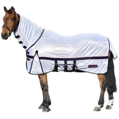 Whitaker Rastrick V2 Detachable Neck UV Horse Fly Rug - White - 7 ...