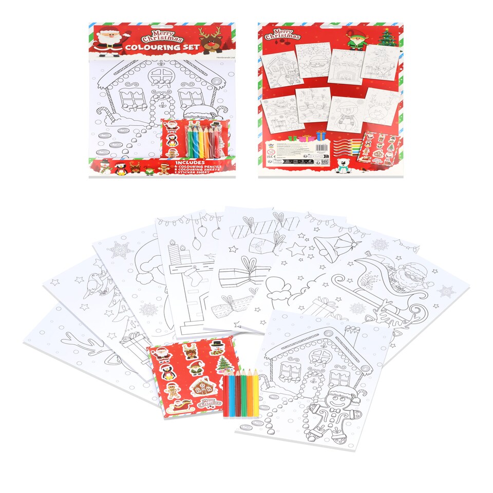Christmas Colouring Set with Stickers - Tesco Groceries