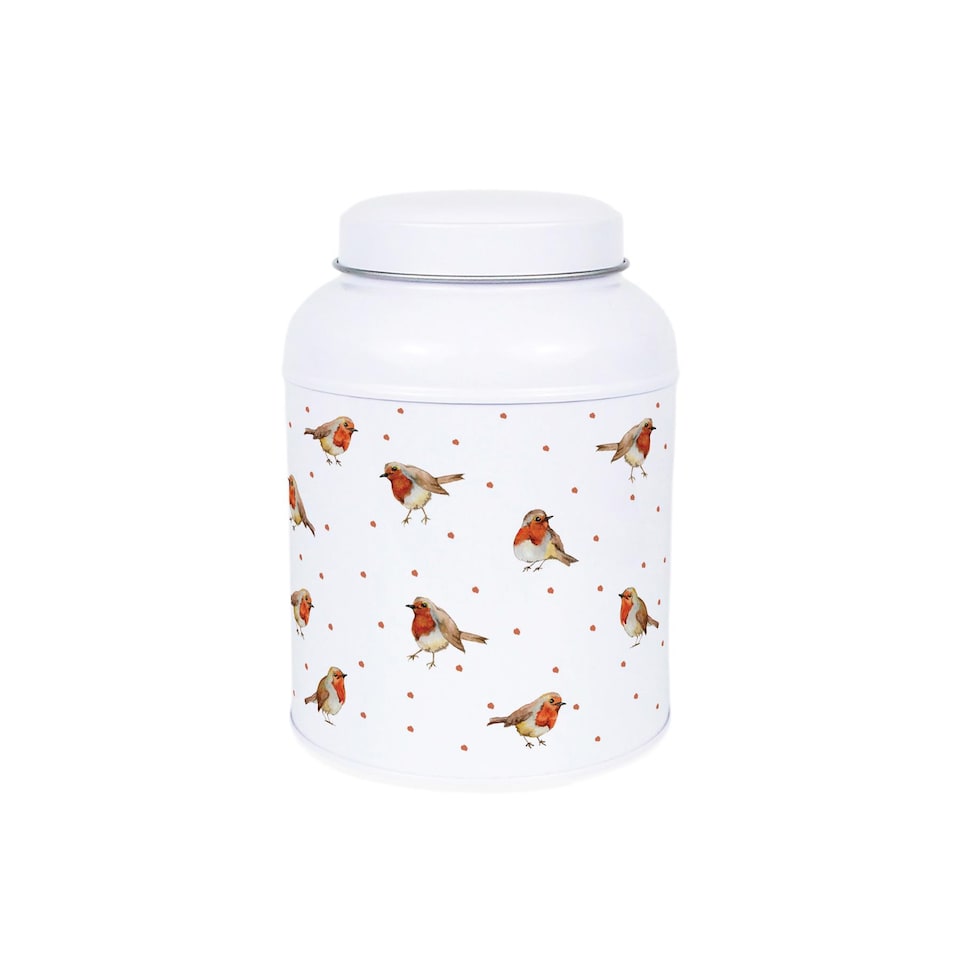 English Robins Decaf Canister - Small Dome Lid Kitchen Storage Tin ...