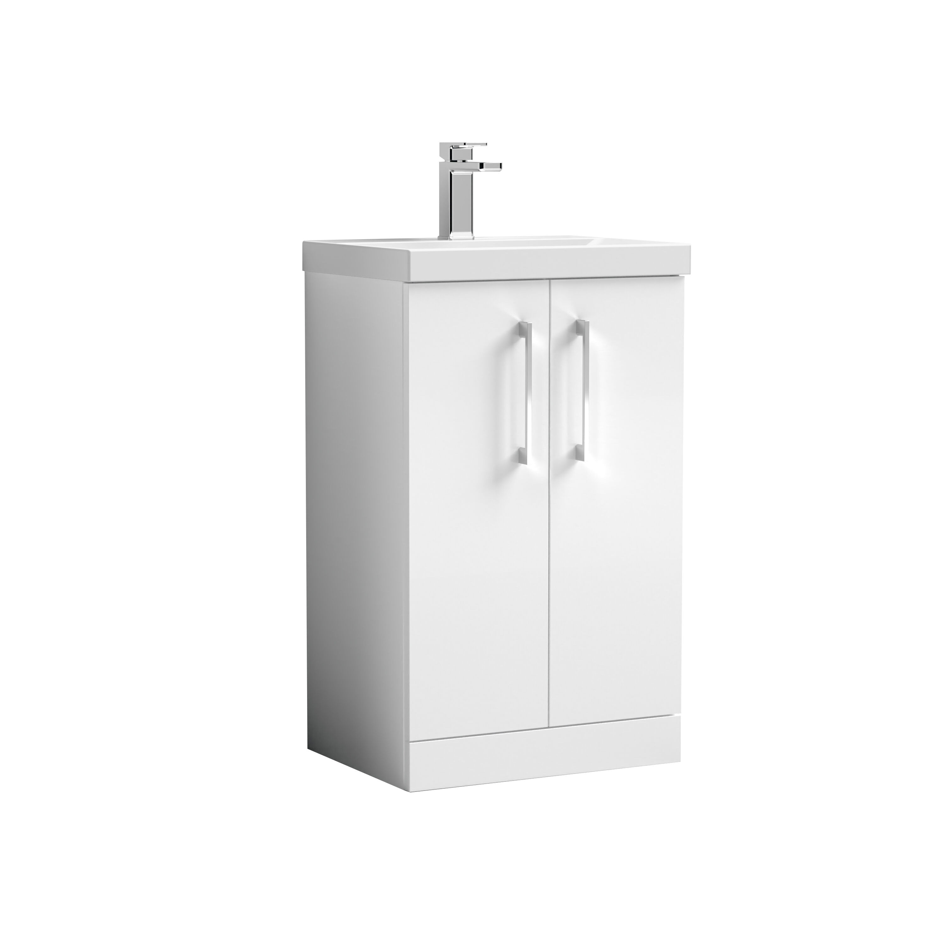 Balterley Bathroom Floor Standing 2-Door Vanity Unit & Thin-Edge Basin ...