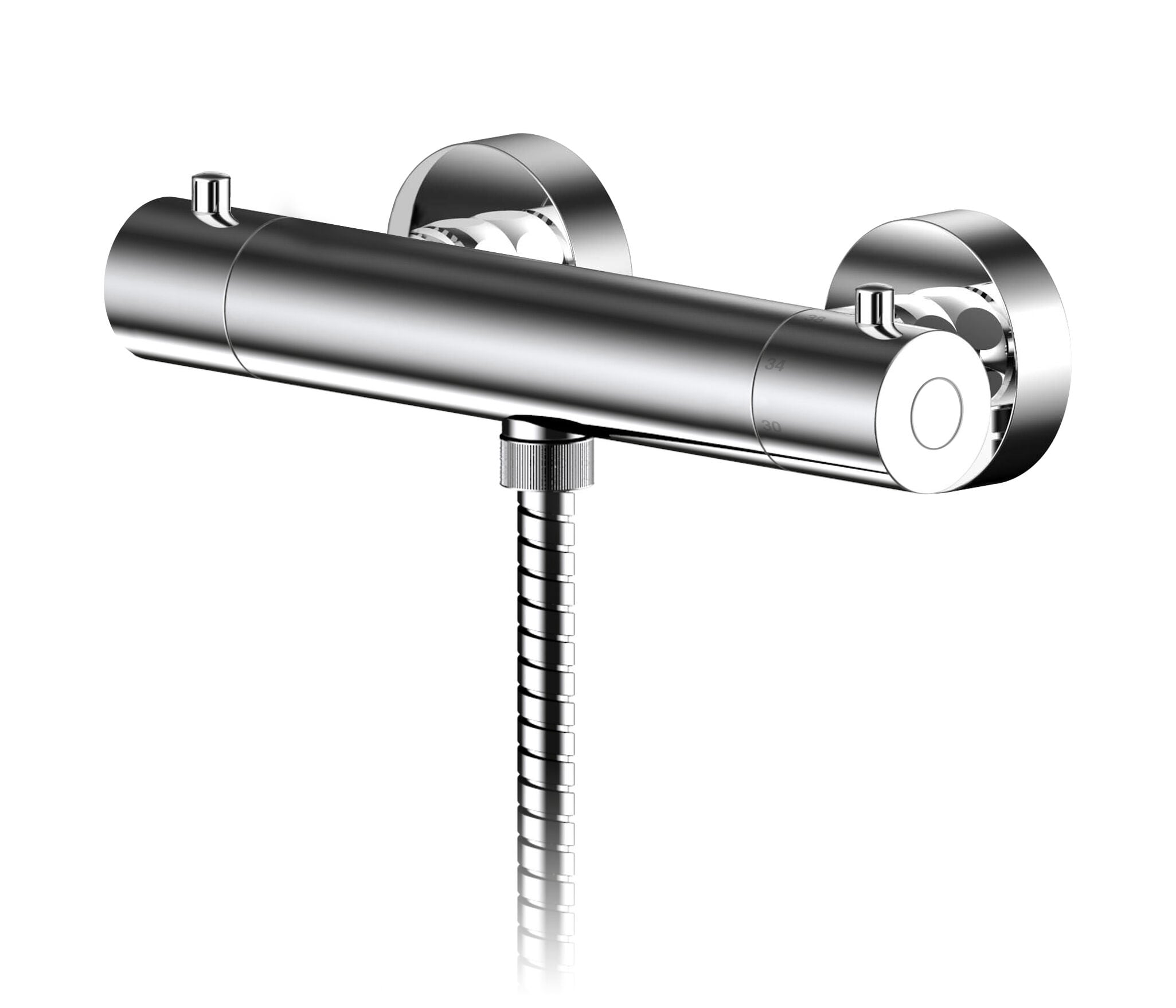 Balterley Current Contemporary Wall Mounted Round Thermostatic Bar ...