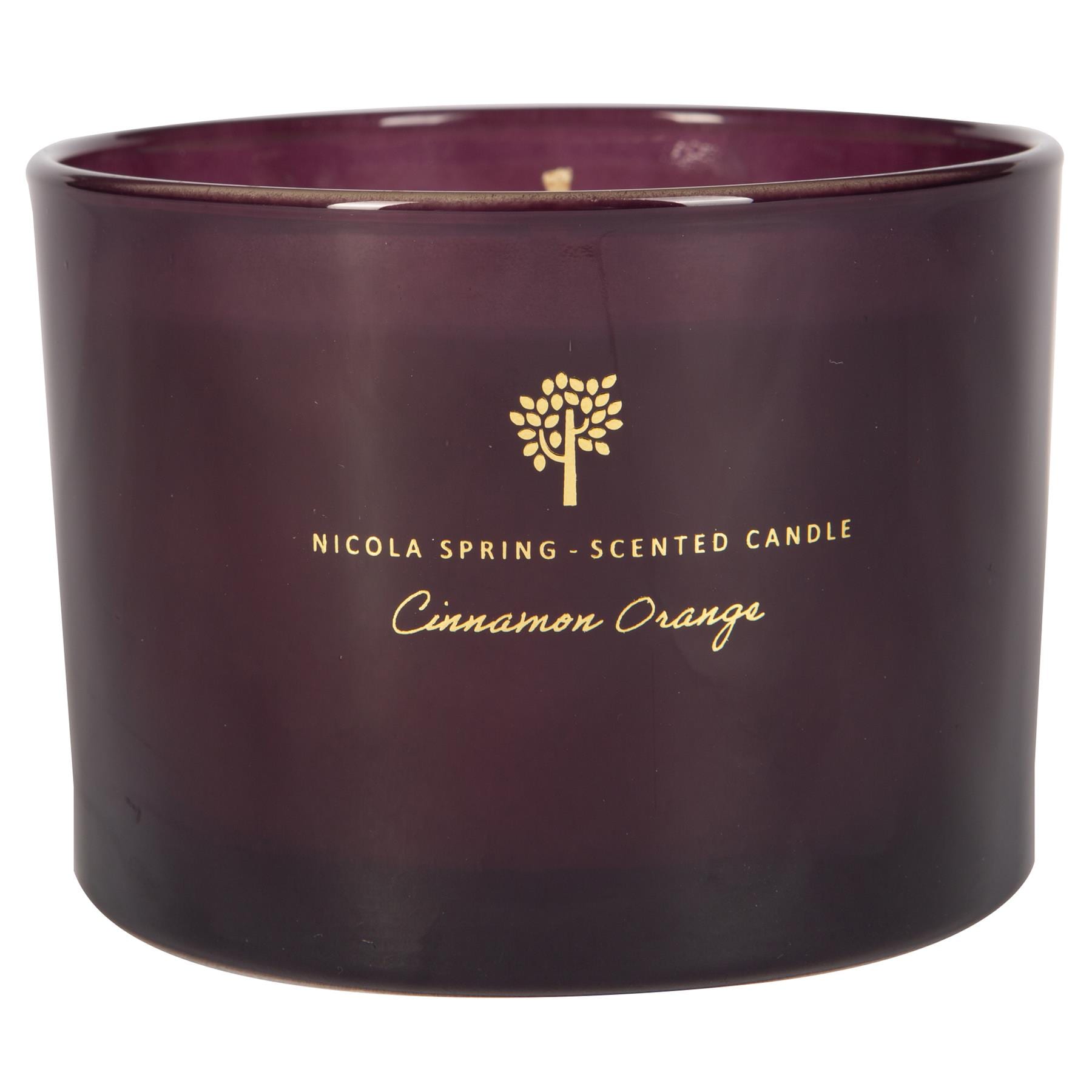 Nicola Spring Soy Wax Scented Candle - 350g - Cinnamon & Orange ...