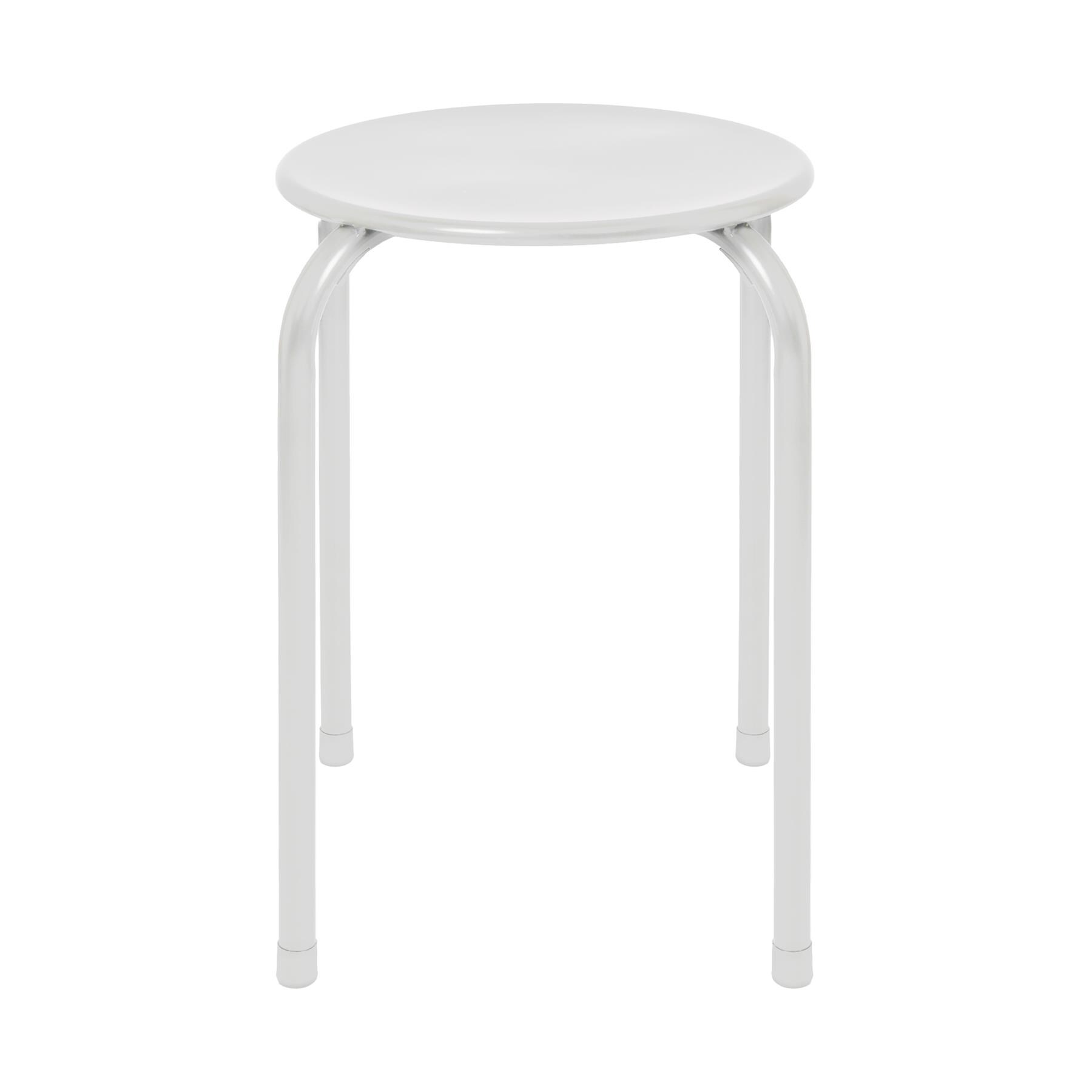 Harbour Housewares Metal Stacking Stool - Matt White | White | Matt ...